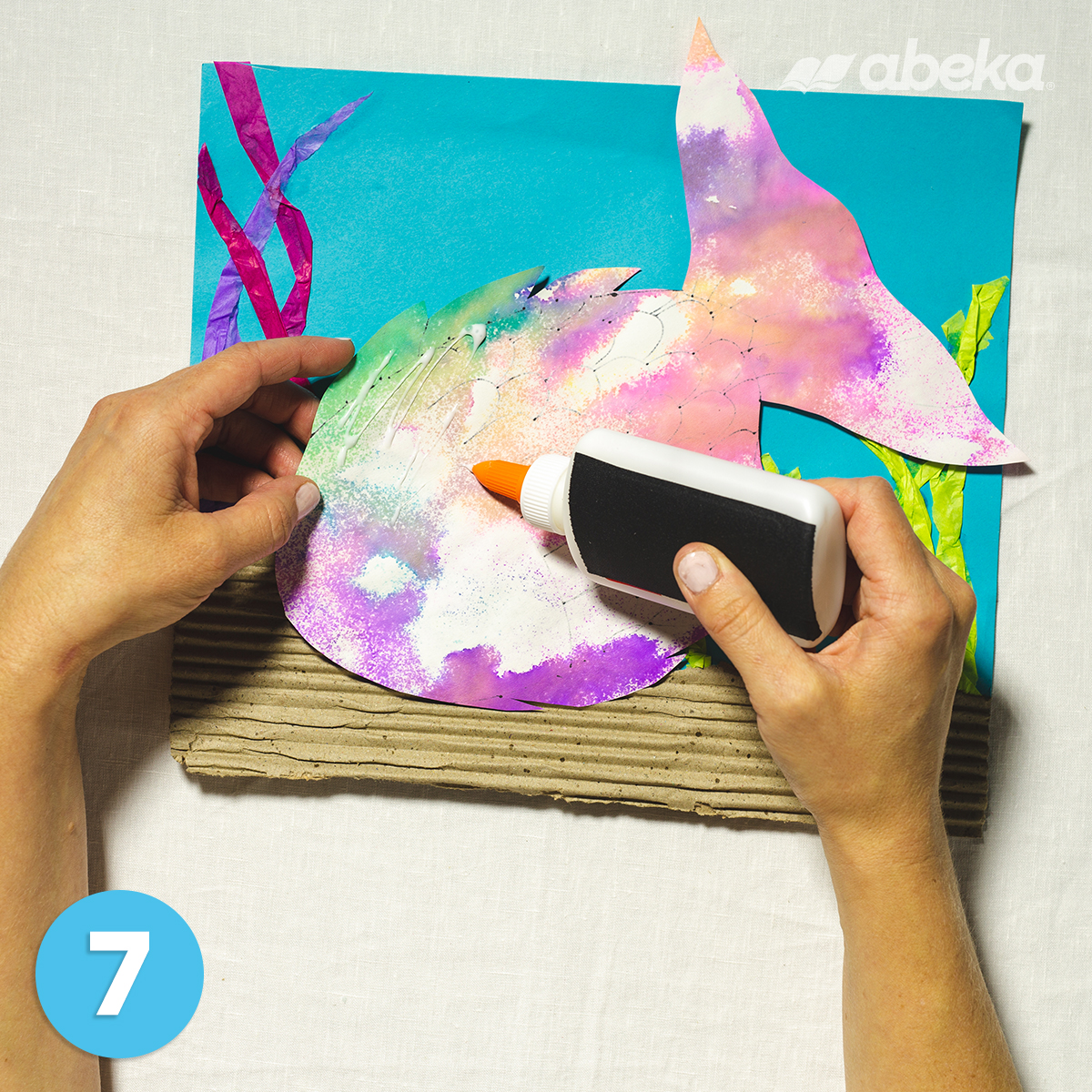 Watercolor Fish Underwater Scene - Abeka