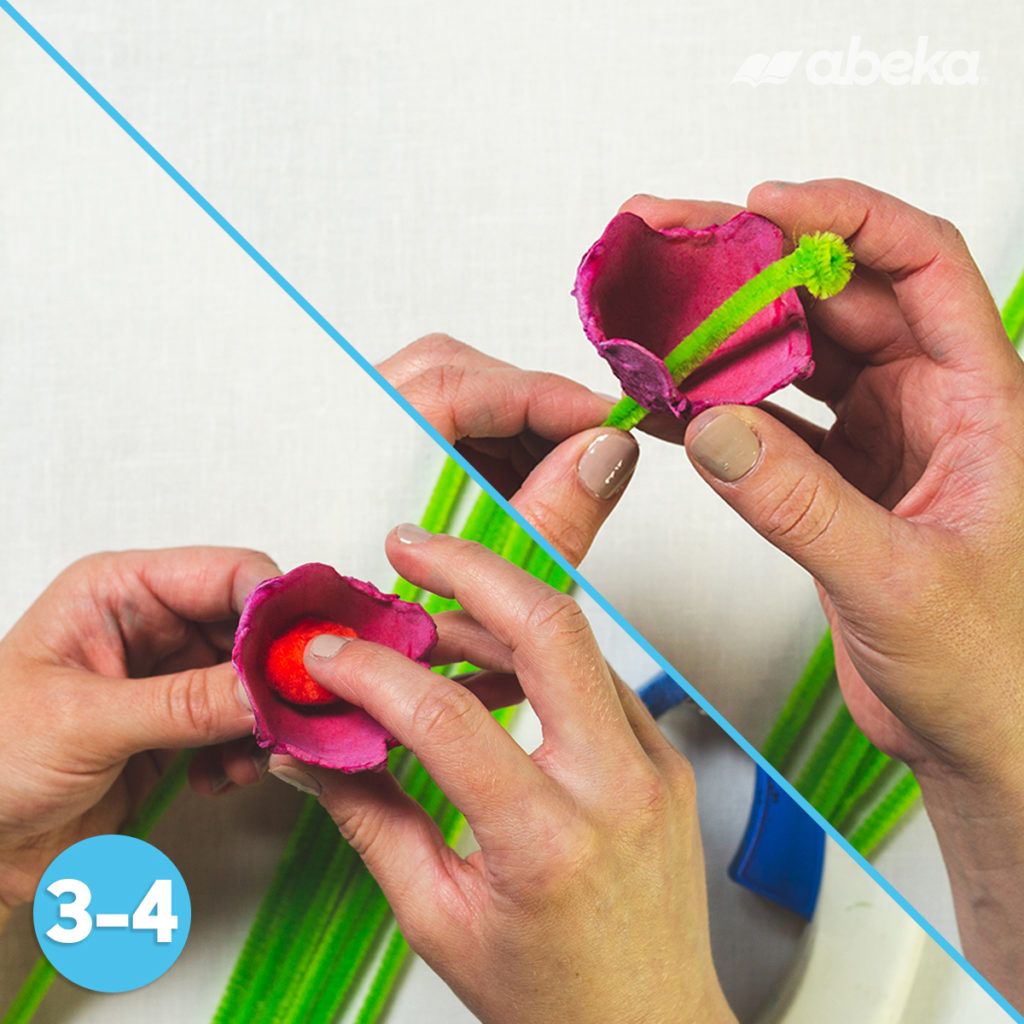 Egg Carton Flowers Craft - Abeka