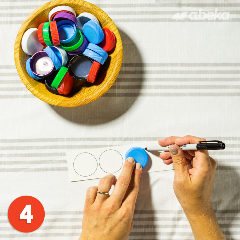 Bottle Cap Spelling Activity - Abeka
