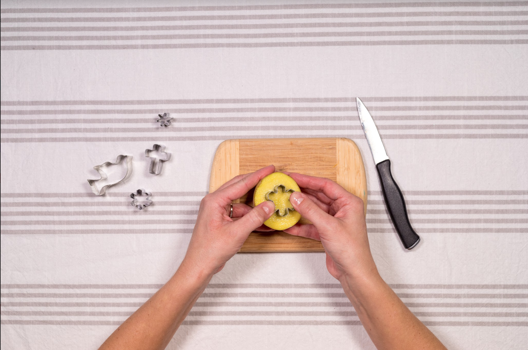 DIY Wrapping Paper with Potato Printing - Abeka