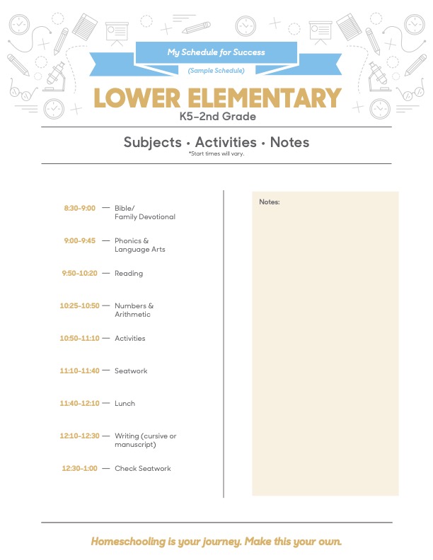 Abeka Sample Homeschool Schedules | Free Download - Abeka