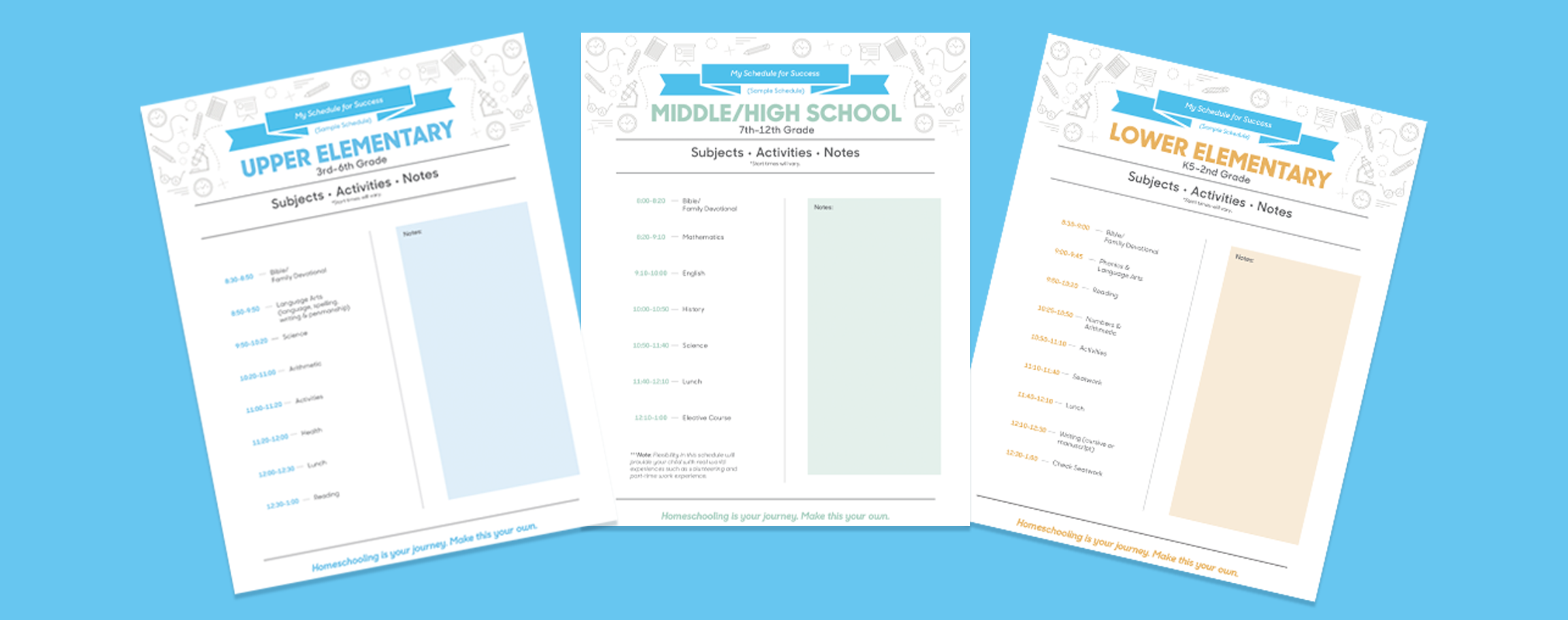 Sample Homeschooling Schedules - Abeka