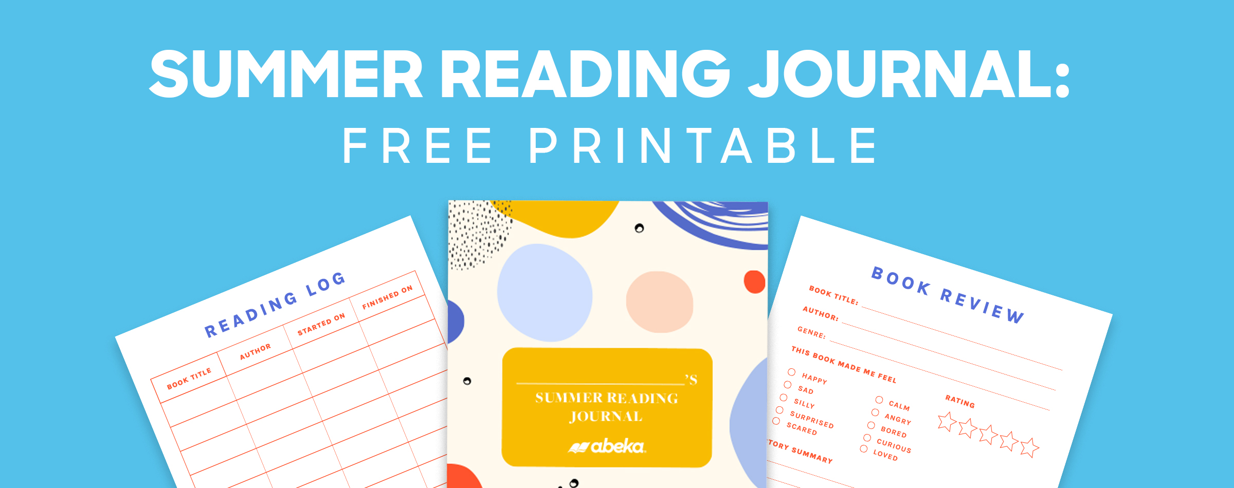 Free Downloadable Summer Reading Log - Abeka
